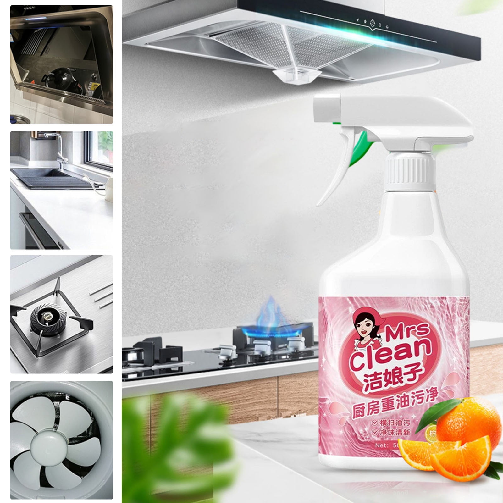 ufehgfjh My Order 500ml Foam Spray Multi-purpose Kitchen Cleaner Spray ...