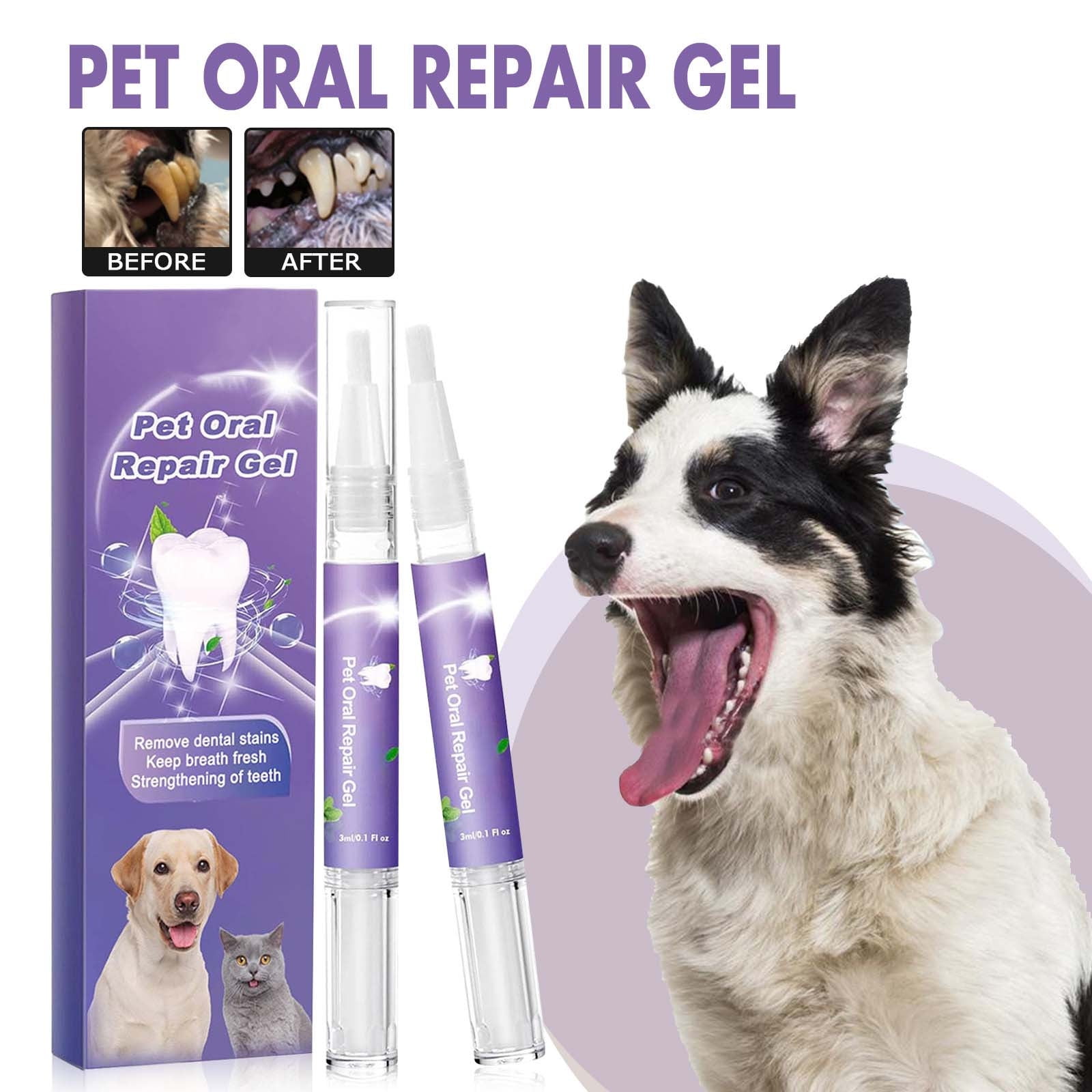 ufehgfjh Pet Oral Repair Gel Cleans Dog Teeth Stains Oral Cleaning Care ...