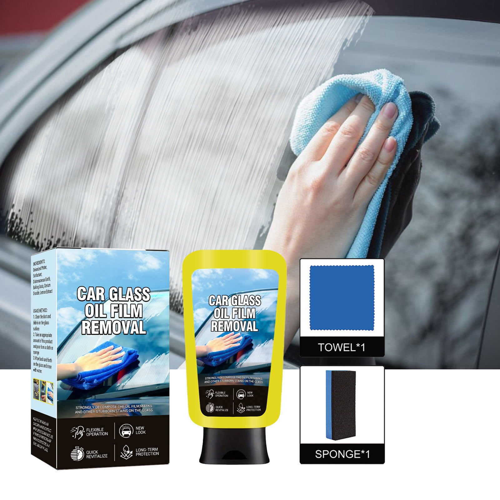 ufehgfjh Tax Free Weekend Oil Film Cleaning Milk Car Windshield Window ...