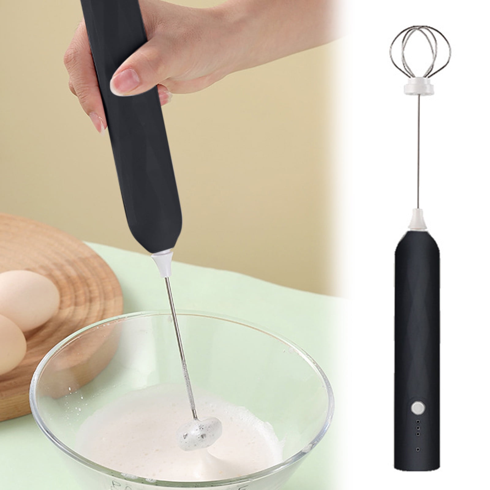 uhnmk Milk Frother Handheld Battery Operated Whisk Beater ...