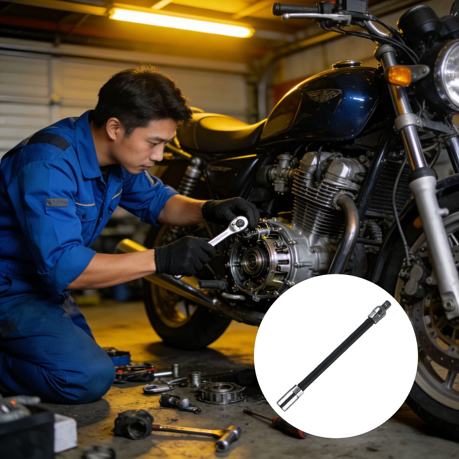 uhnmk Universal Wr Ench Socket Bendable Flexible Shaft Universal Ra ...