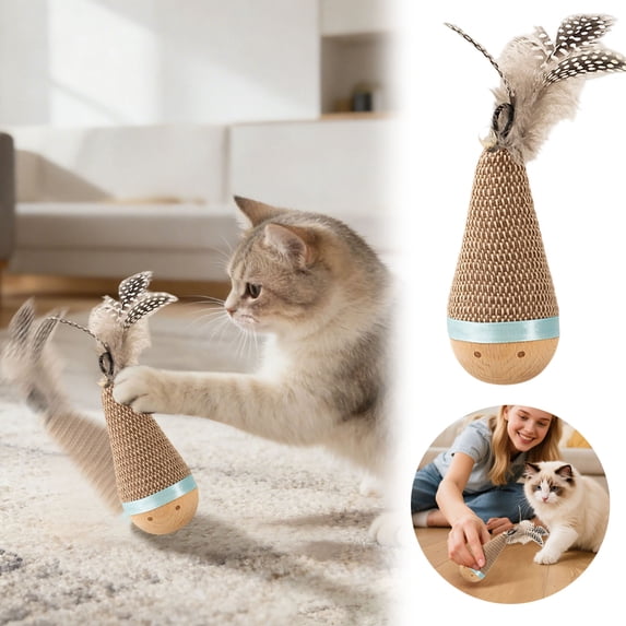 uhnmki Cat Scratch Board Sisal Stress Relieving Game Interactive ...