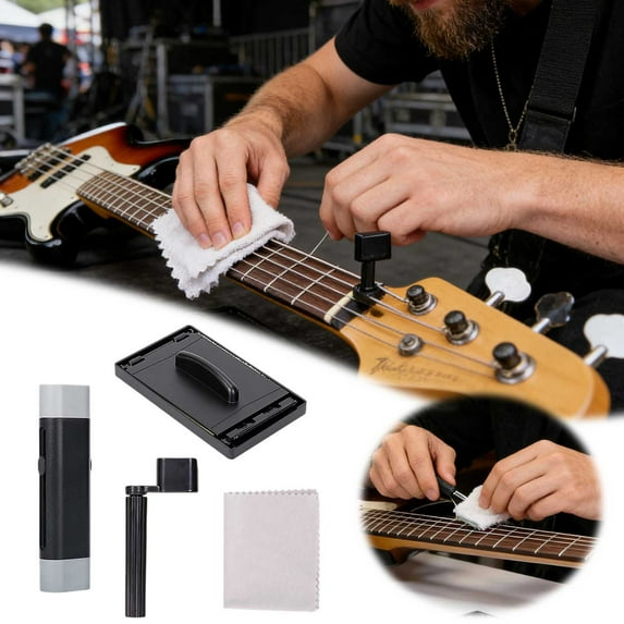 uhnmki & Ukulele String Cleaning with String Spreader Cleaning Cloth ...