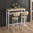 Uhomepro 3 Piece Dining Room Bar Table Set For 2 Modern Bar Table And