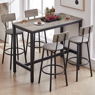 SESSLIFE 4-Piece Counter Height Bar Table Set, Pub Dining Height Table ...