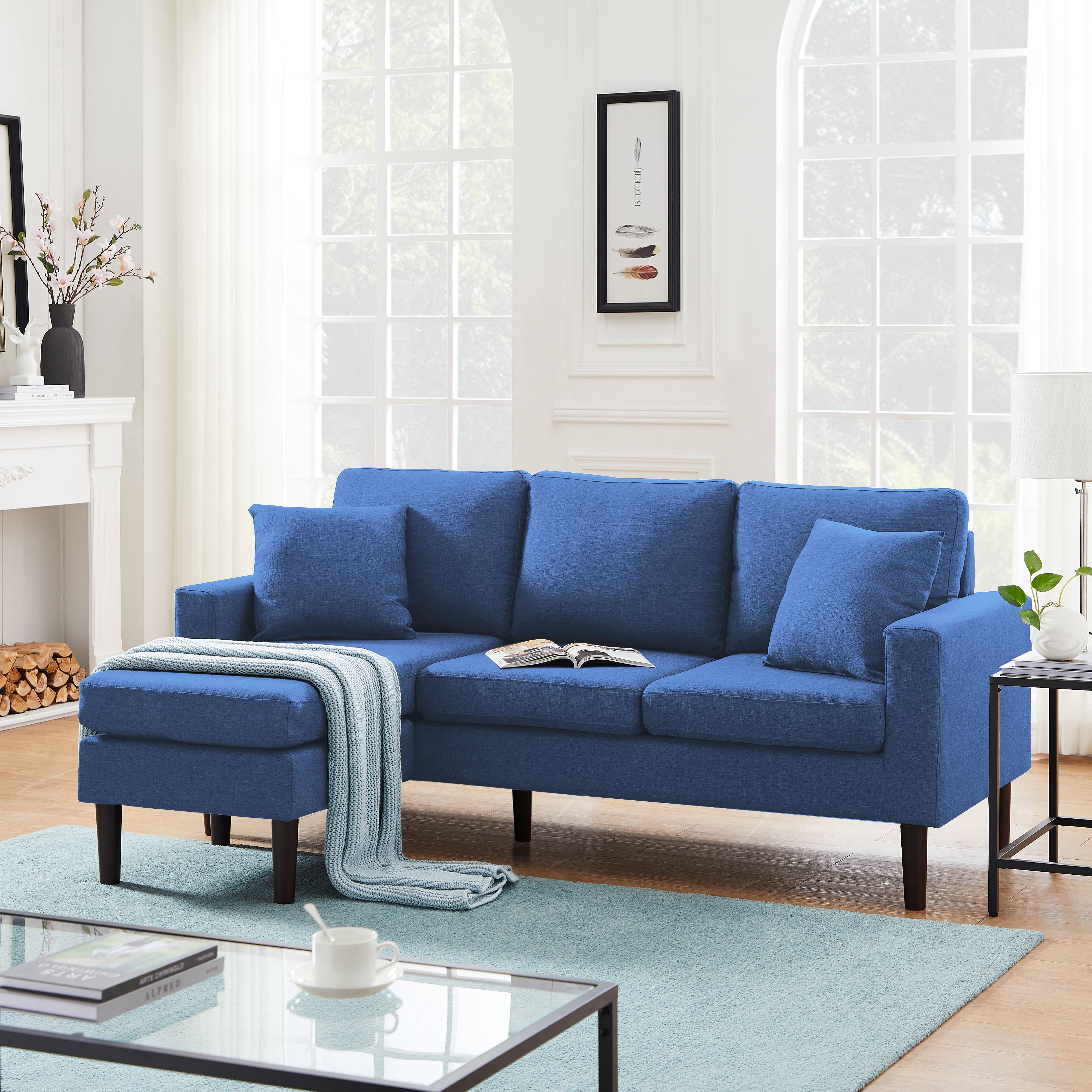 uhomepro Convertible Sectional Sofa Couch, 72"W L-Shaped Couch with ...