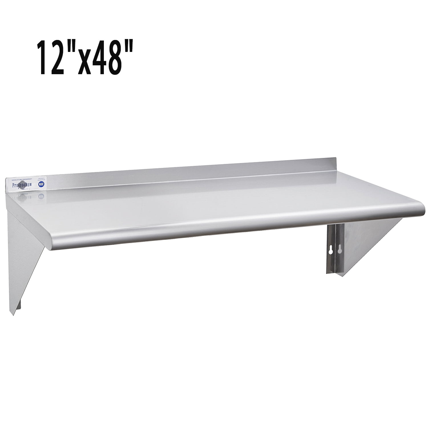 uhomepro NSF Certified Stainless Steel Shelf, Silver Commercial Wall ...