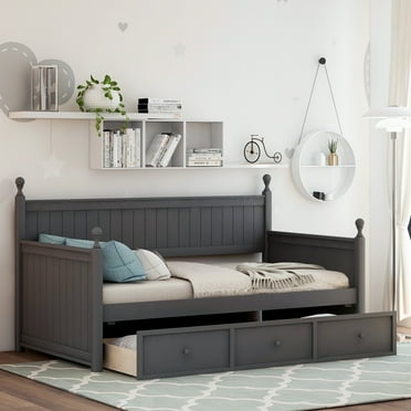 Caroline Complete Metal Daybed with Link Spring Support Frame and Pop ...