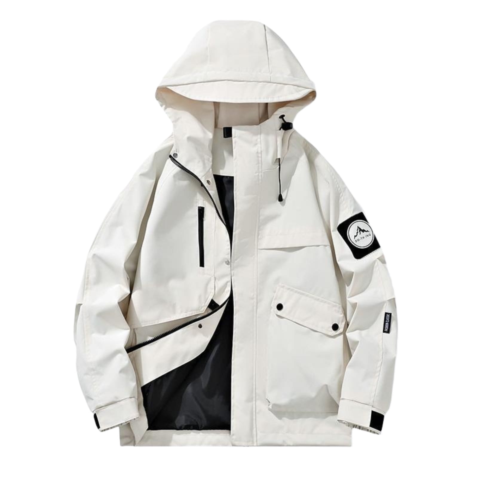 uikmnh Jackets for Men,European and Solid Color Hooded Zipper Jacket ...