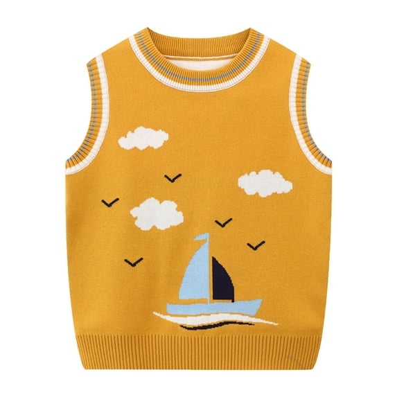 uikmnh Long Sleeve Shirts Kids Toddler Baby Girls Boys Print Sleeveless ...