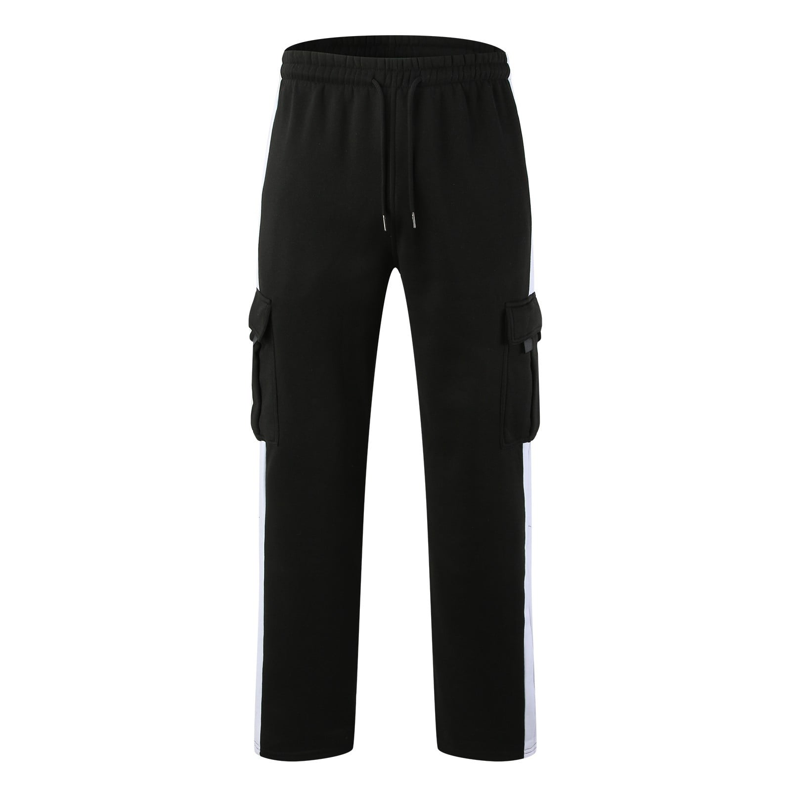 uikmnh Male Color Block Sweatpants Tether Large Size Pant Loose Autumn ...