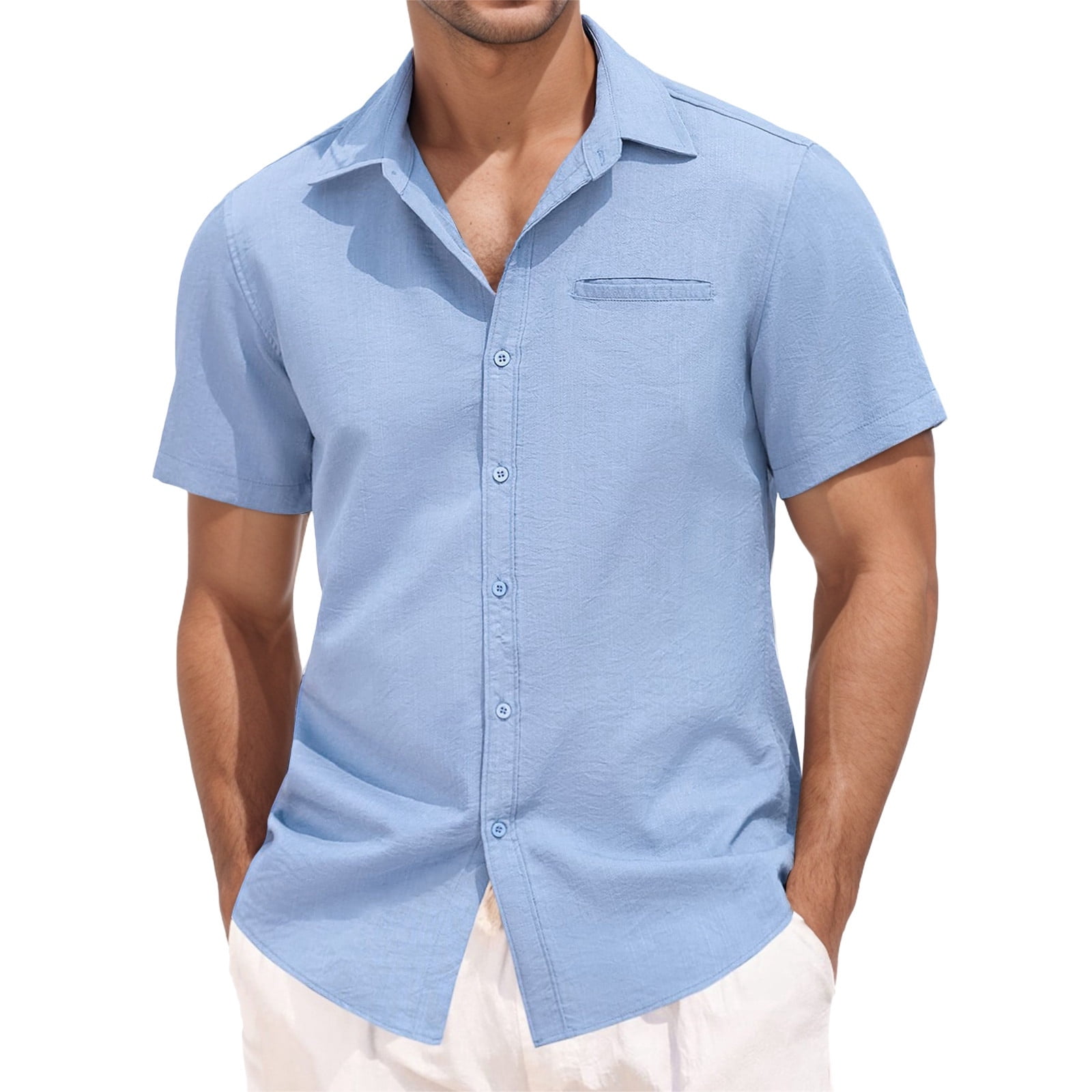 Mens Black Shirts Casual Stylish Men's Casual Button Down Shirts Long ...