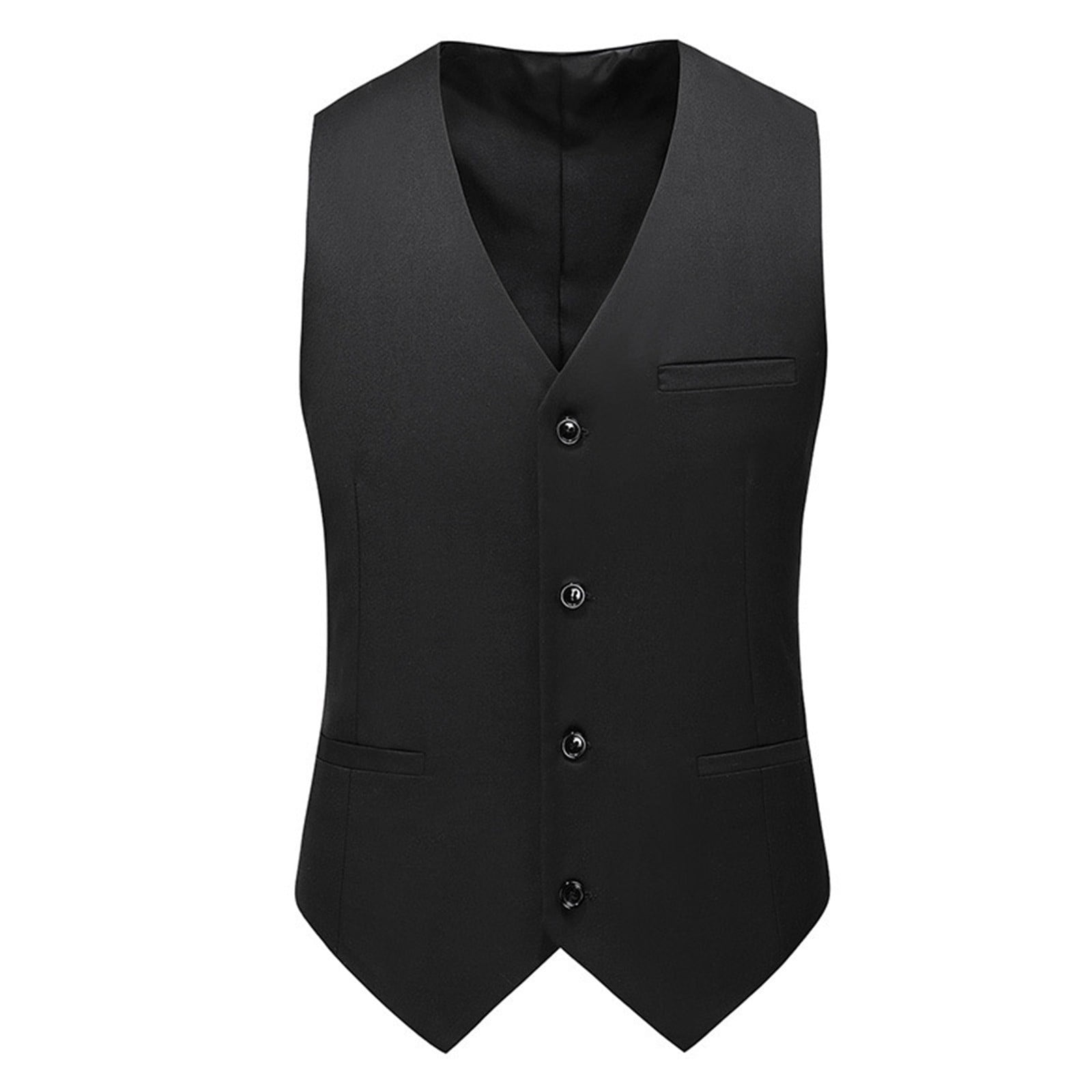 uikmnh Vests for Men Elegant British Style Men's formal Dress Vest for ...