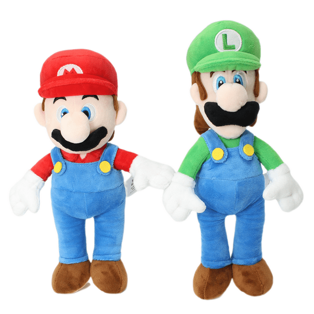 uiuoutoy 2pcs Mario and Brother Luigi Plush Toys Set Soft Stuffed ...
