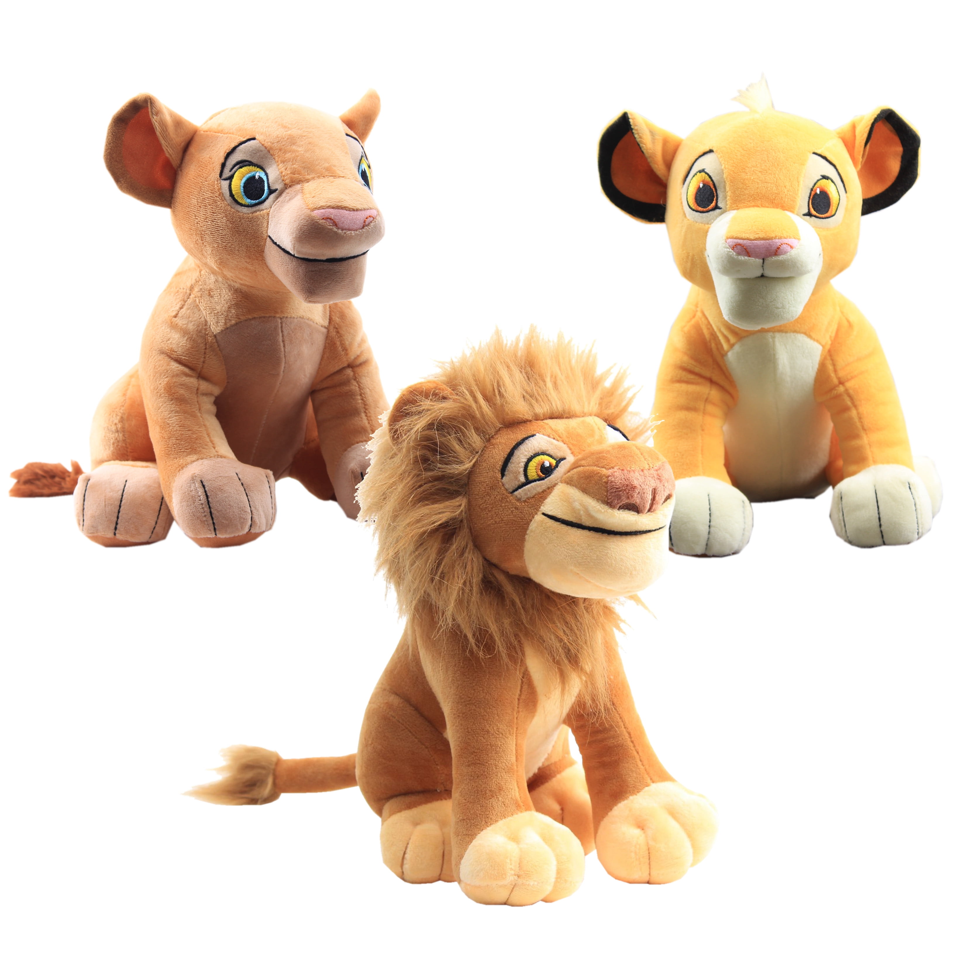 uiuoutoy 3 Pcs/Lot Yellow Lion & Lion Nala Plush Toy Cute Lovely Moive ...