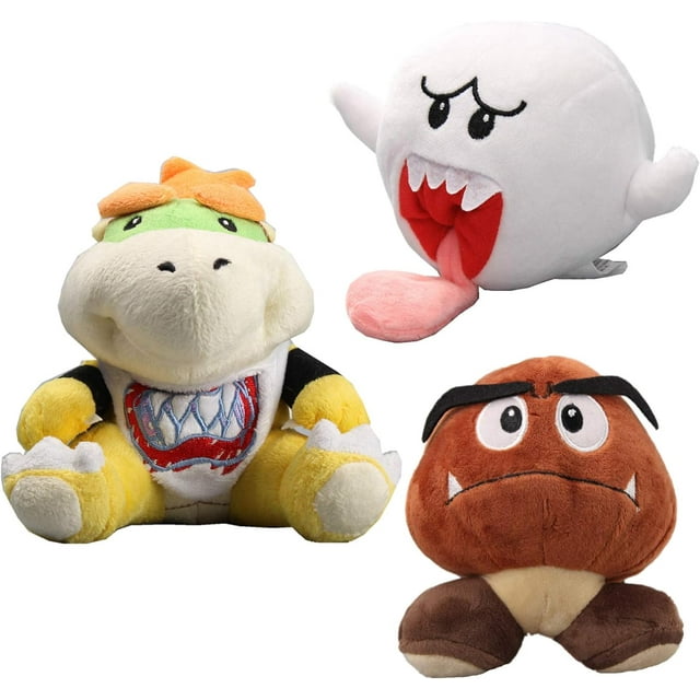 uiuoutoy Super Mario Bowser Jr., Ghost Boo & Goomba Big Little Plushy ...