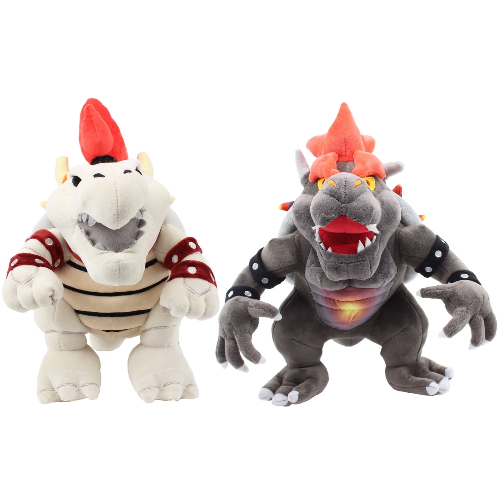 uiuoutoy Super Mario Dry Bowser & Fury Bowser Koopa 12'' Plushie Set ...