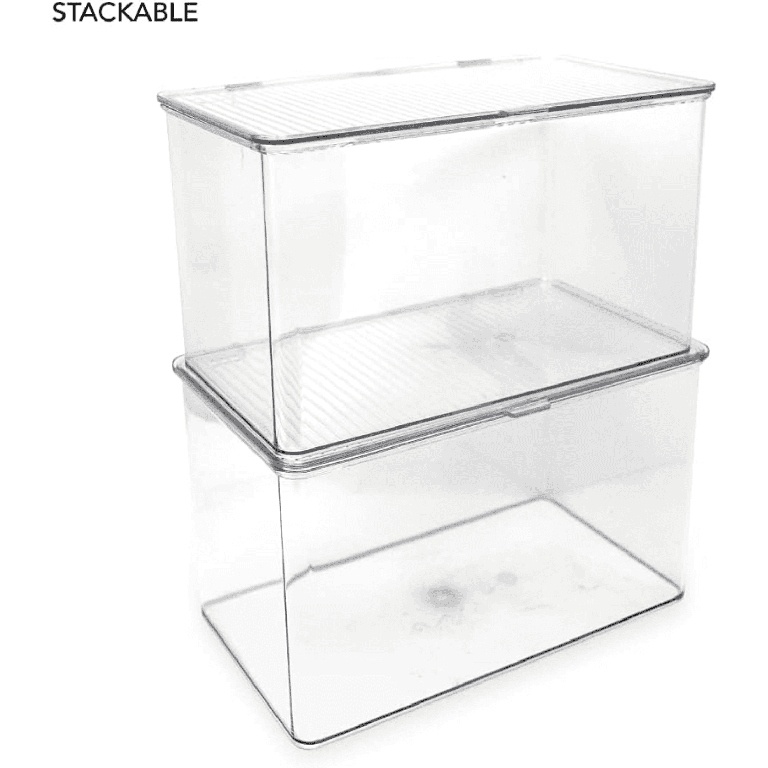 ujhytgfv Medium Stackable Organizer Bin (10.75\u201Dx6.5\u201Dx3.7 ...