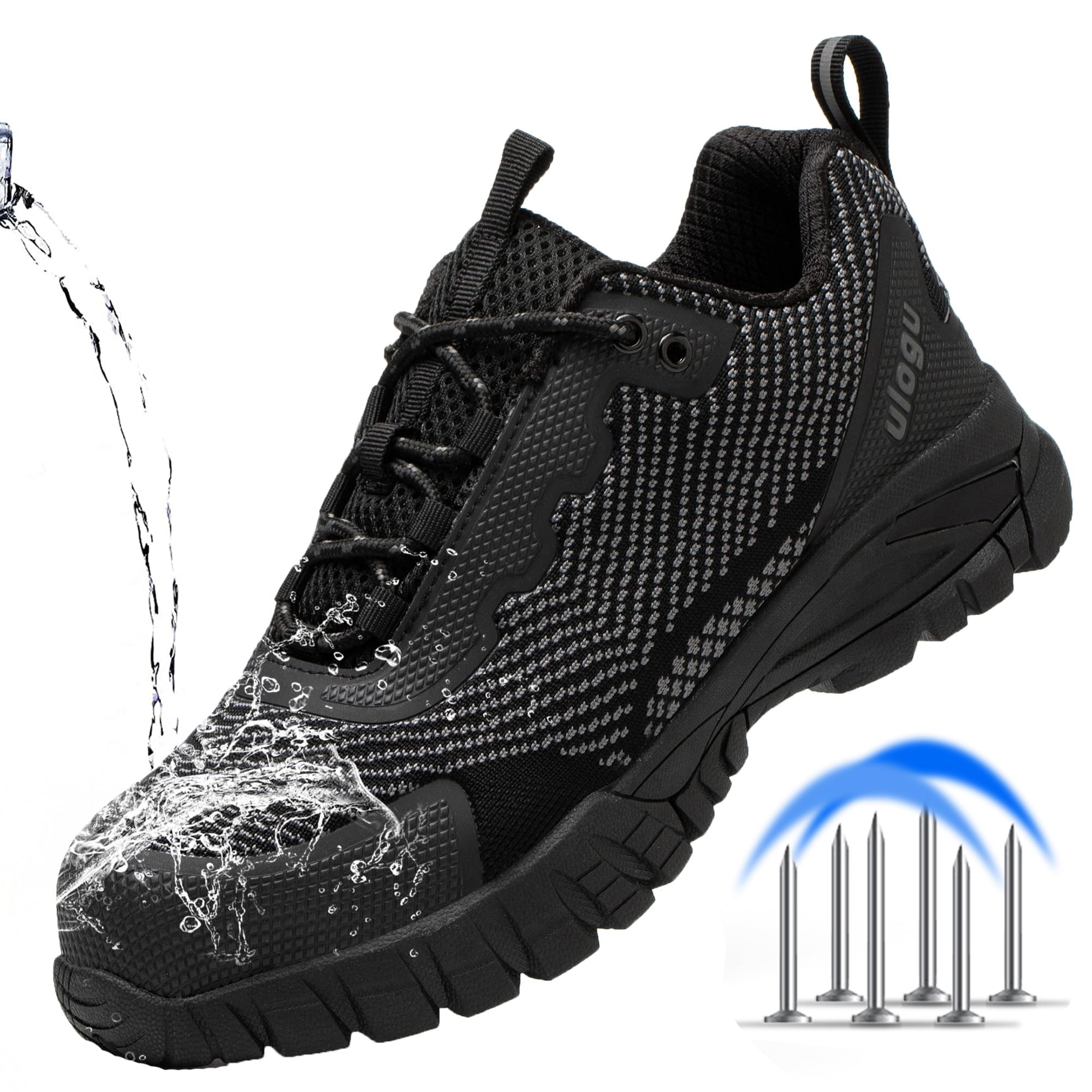 ulogu Anti-puncture Steel Toe Shoes for Men Women Waterproof Industrial ...