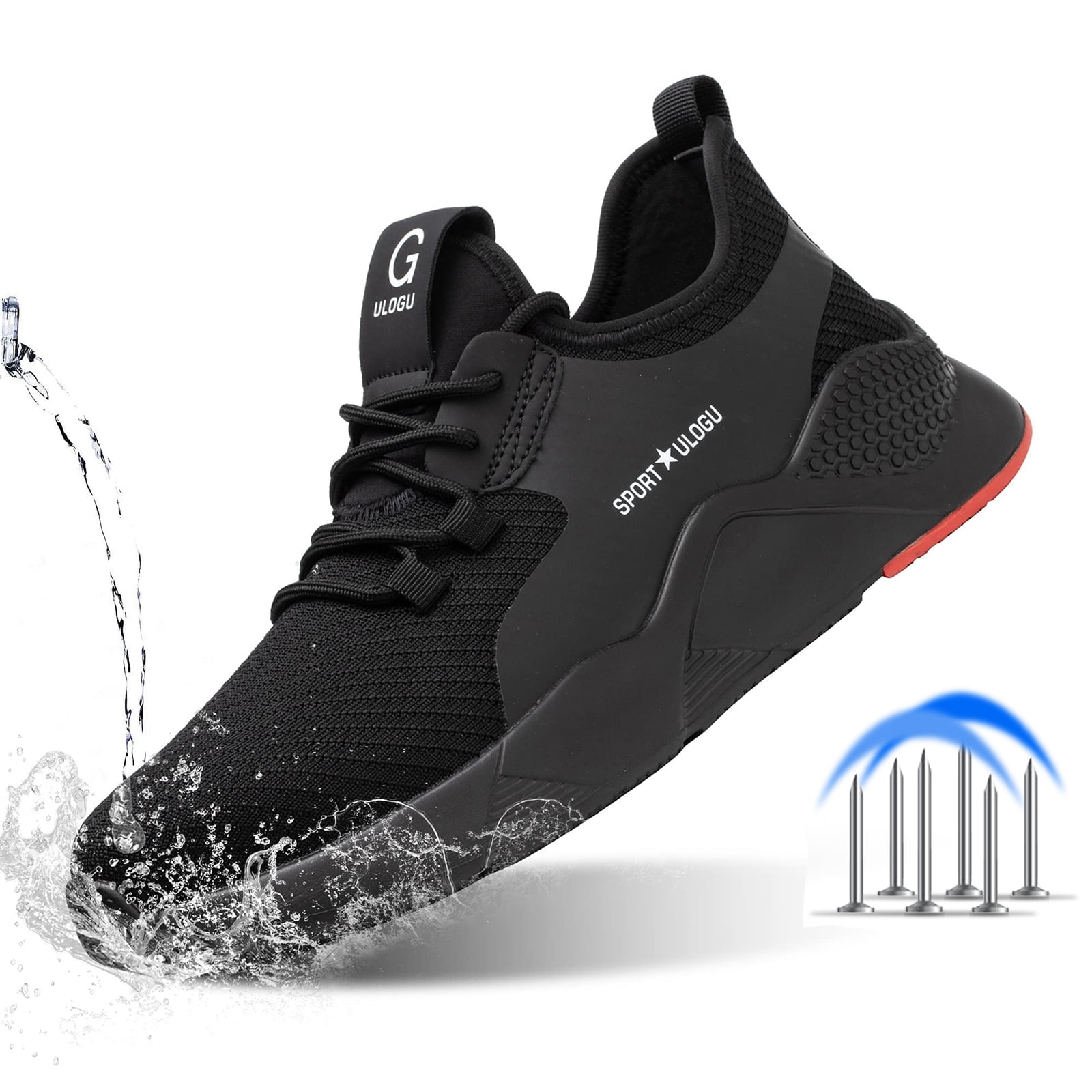 ulogu Anti-puncture Steel Toe Shoes for Men Women Waterproof Industrial ...