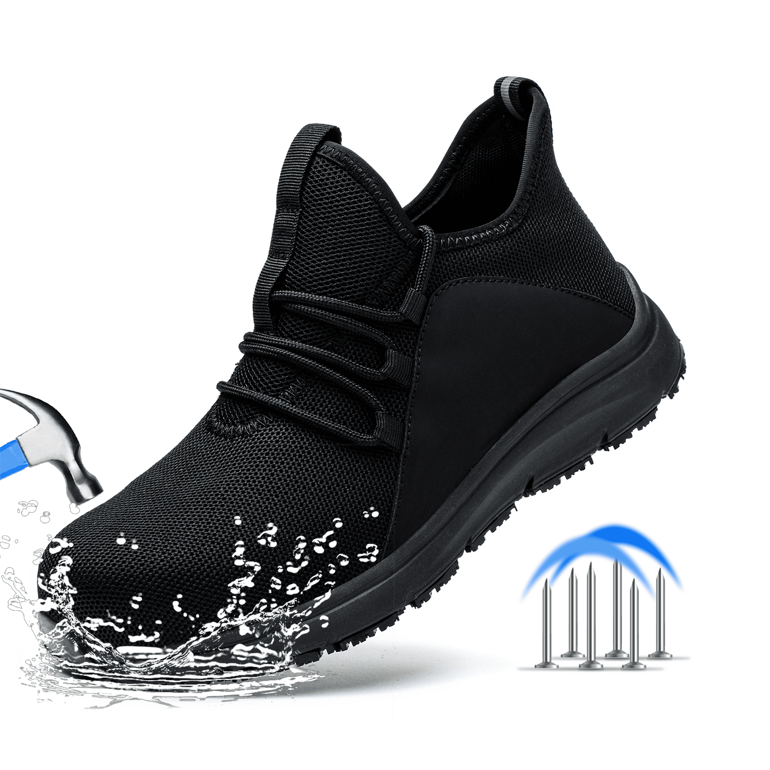 ulogu Steel Toe Shoes for Men Women Non Slip Sneakers Puncture Proof ...