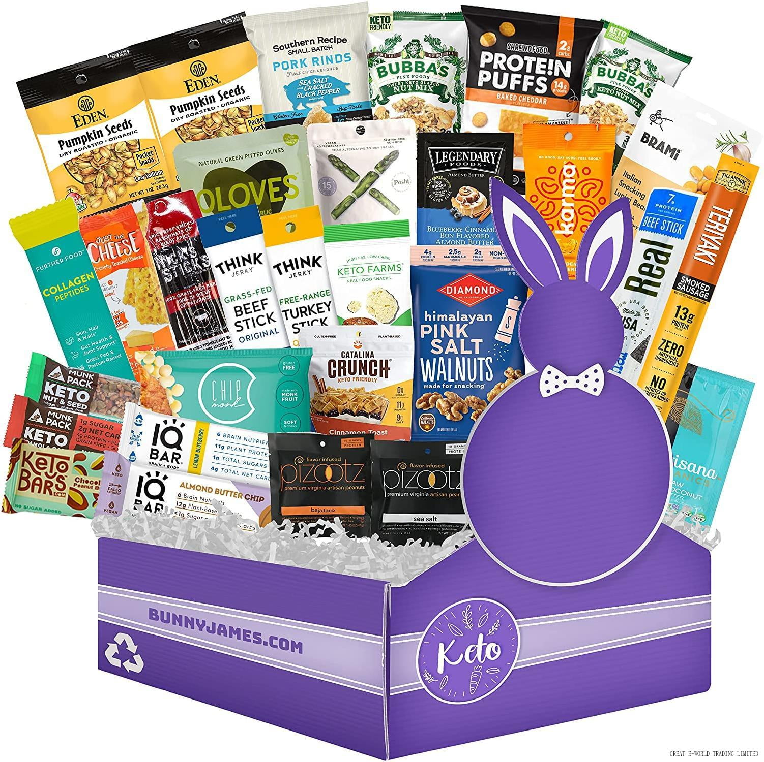 ultimate keto snack box sampler mother's day gift - low carb (5g or less) low sugar, high keto ...