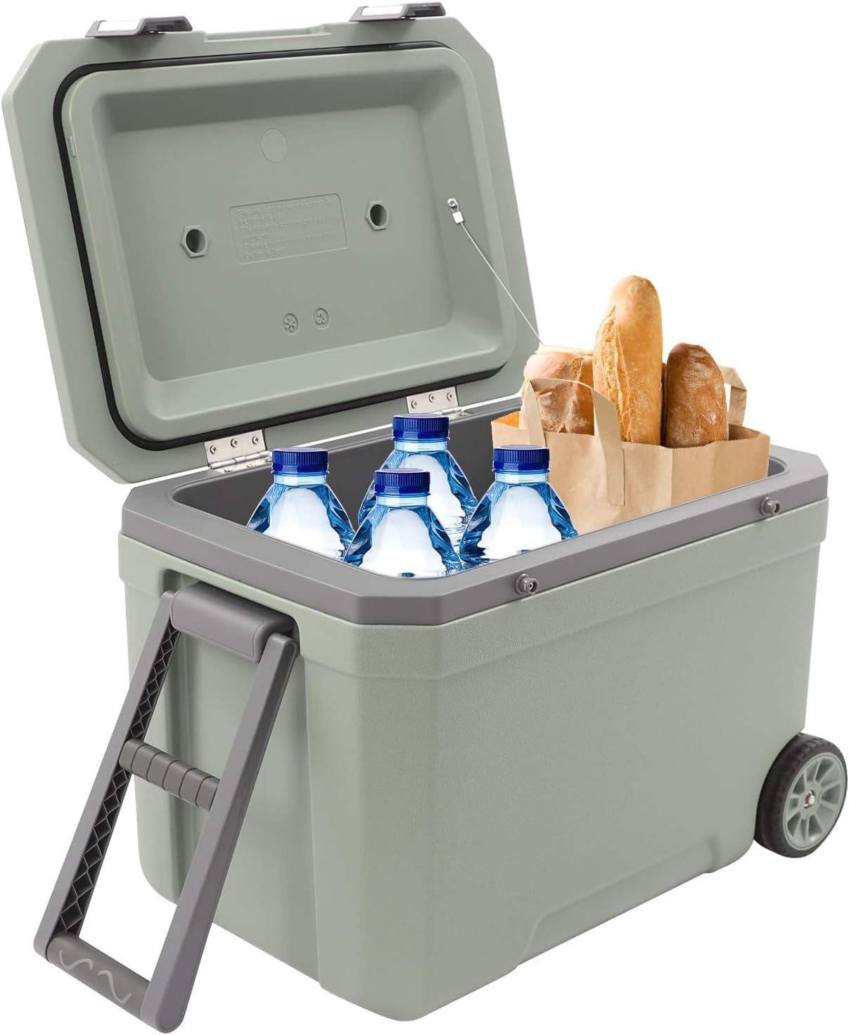 ultra-light portable wheeled cooler insulated ice chest, 45l/12gal for ...