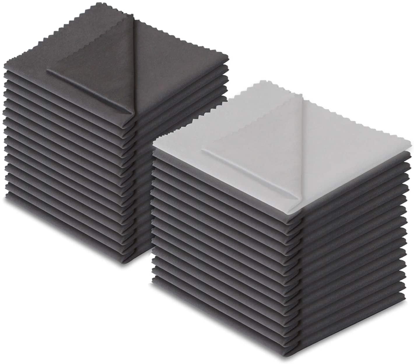 of ultra-soft cleaning cloths (29 grey and 1 white) made of high ...