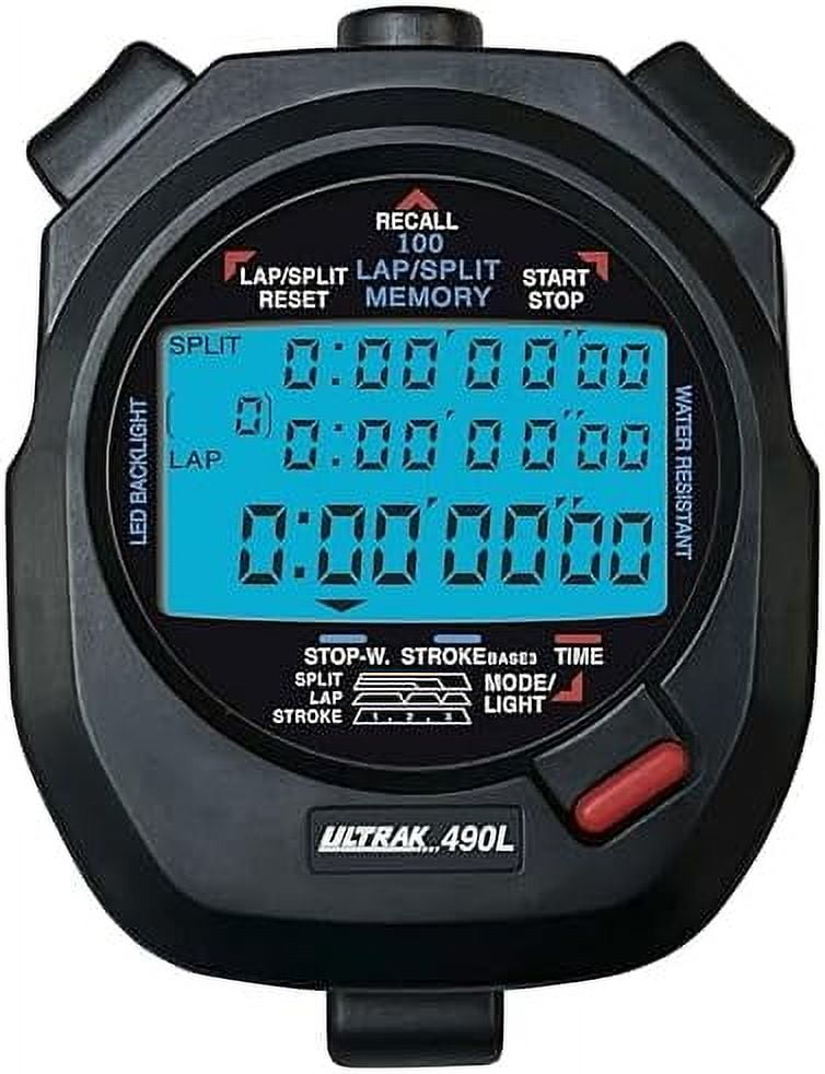 ultrak 490l - led backlight 100 dual split memory stopwatch - Walmart.com