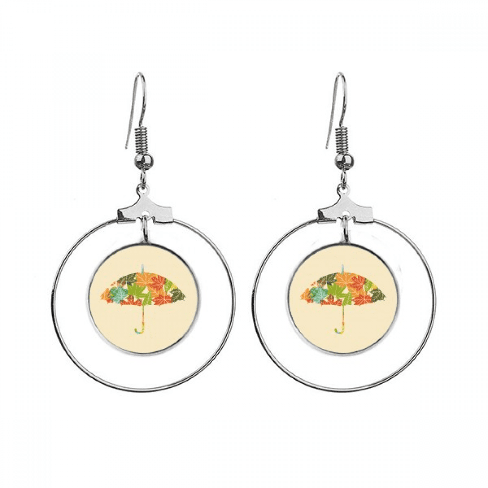 umbrella drip weather rain earrings dangle hoop jewelry drop circle ...
