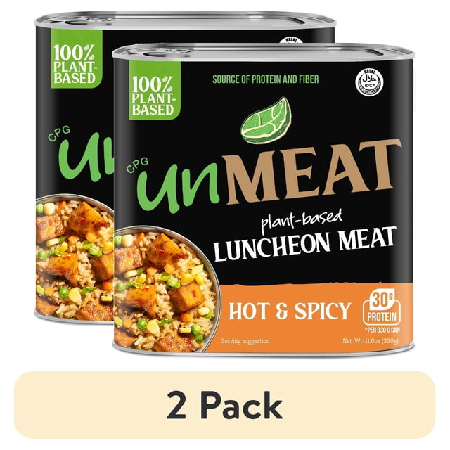 (2 pack) unMEAT Plant-Based Luncheon Meat Hot & Spicy, 11.6oz Can ...