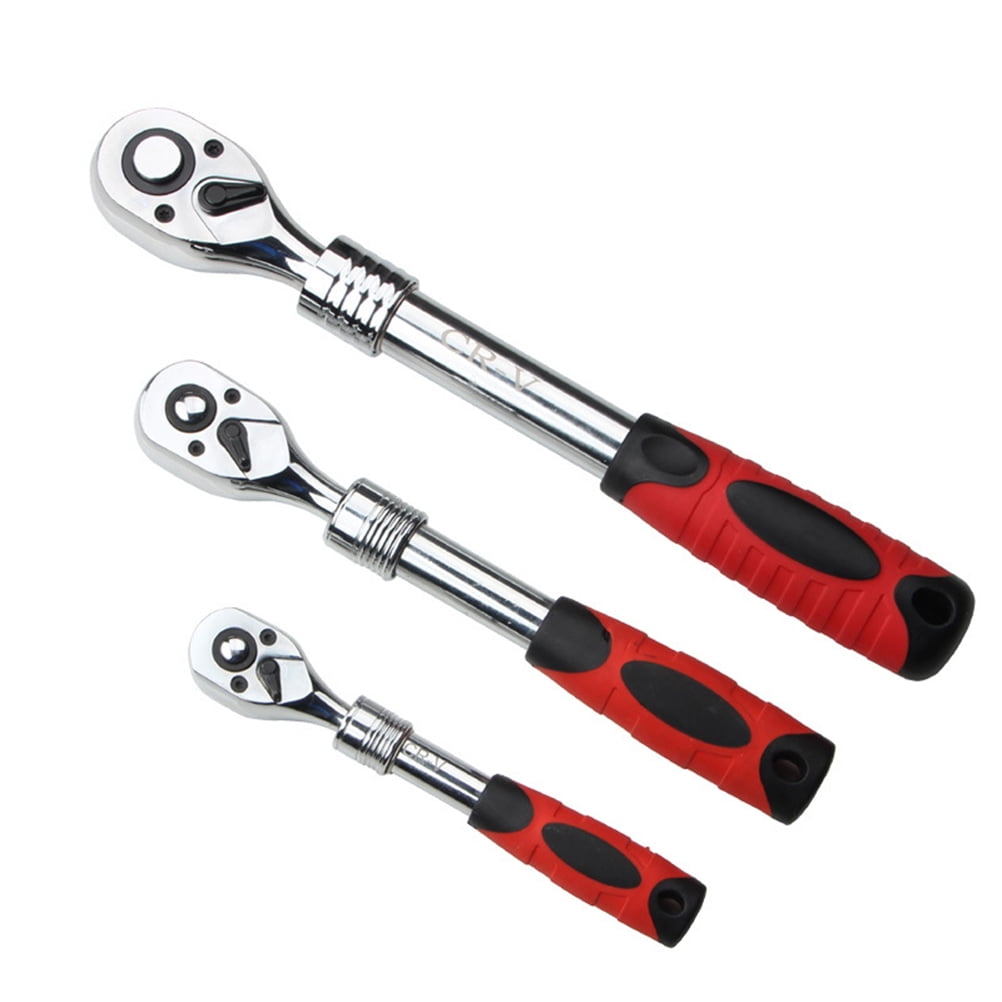 unbranded 1/2 inch Telescopic Wrench Swivel Head Flex Head Ratchet Quick-Release Easy to Use ...