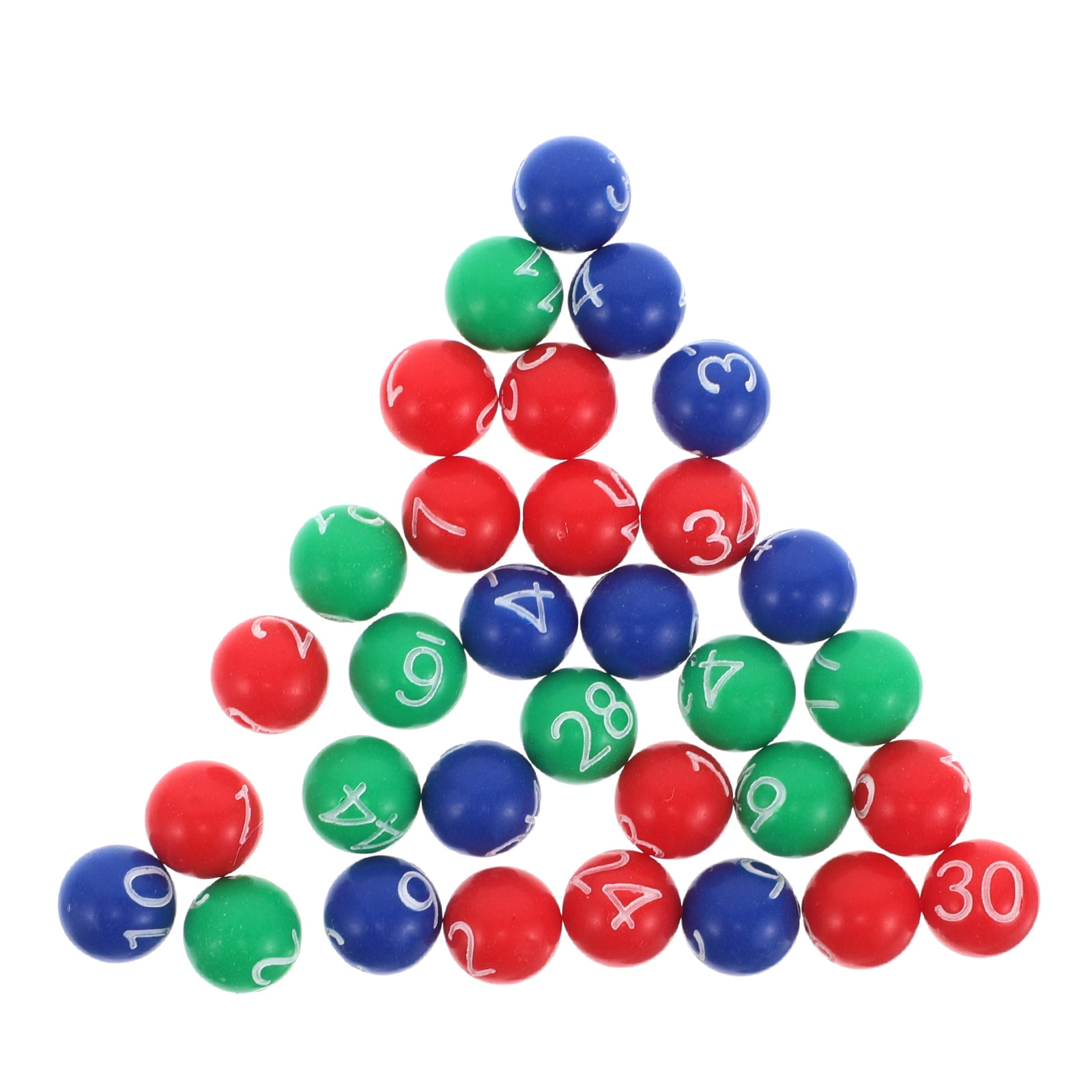 WHAMVOX 1 Bag of Colorful Bingo Balls for Lottery Drawing Numbered Raffle Plastic Replacement ...
