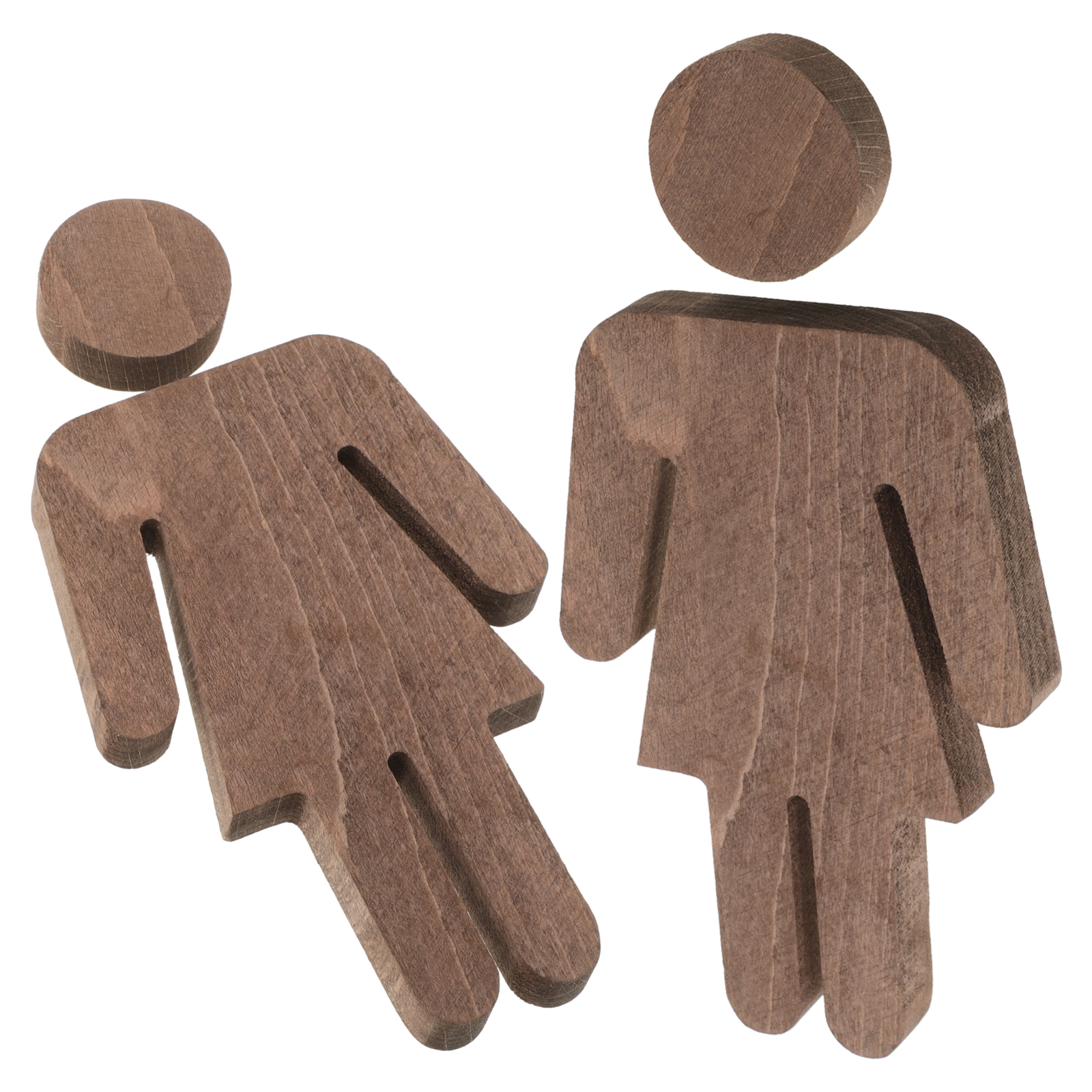 HOMOBABE Wooden Restroom Sign for Business Owners 1 Pair 5.1x2.8x0.5in ...