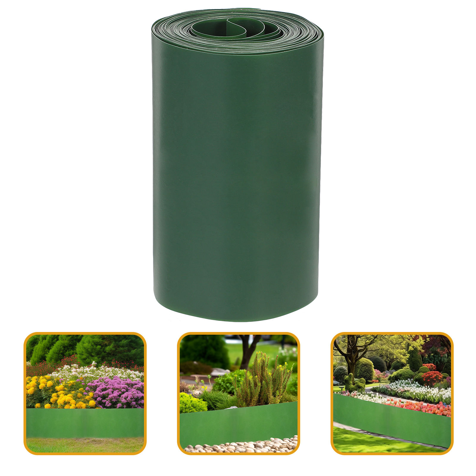unbranded 1 Roll of Dark Green PP Edging for Garden Lawn and Outdoor ...