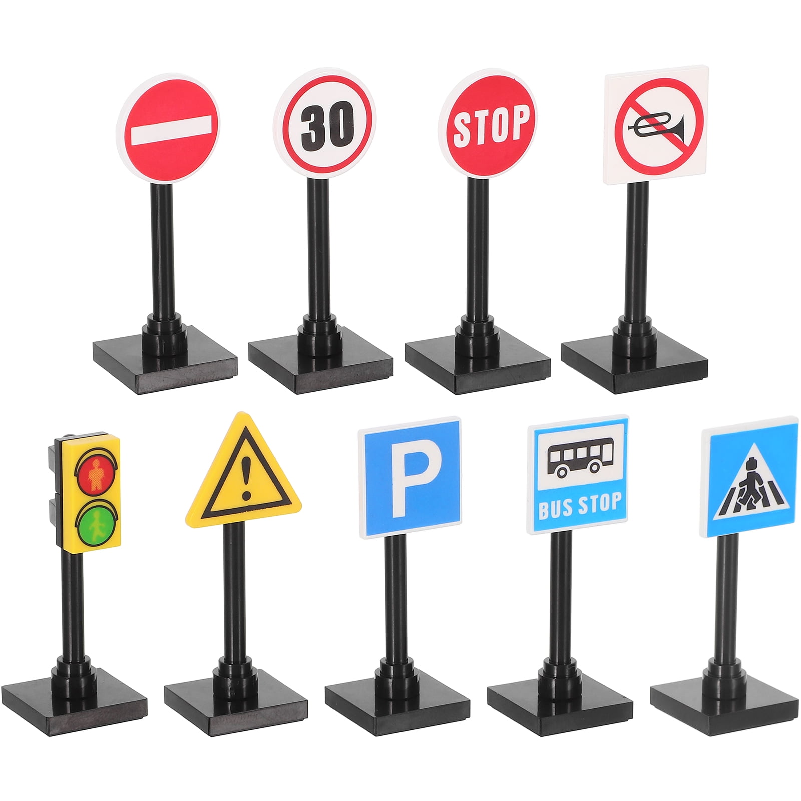 unbranded 1 Set Building Bricks Highway Traffic Signs Road Signs Kids ...
