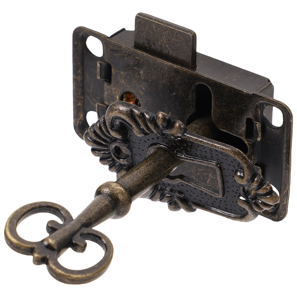 unbranded 1 Set Cabinet Locks Retro Lock Cabinet Locks with Key Cabinet ...