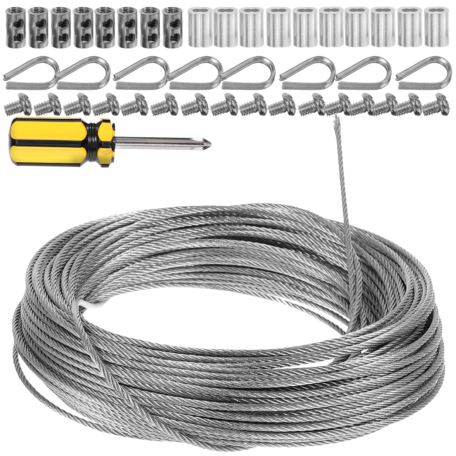 unbranded 1 Set Cable Railing Kit Wire Thimble Hanging Wire Rope ...