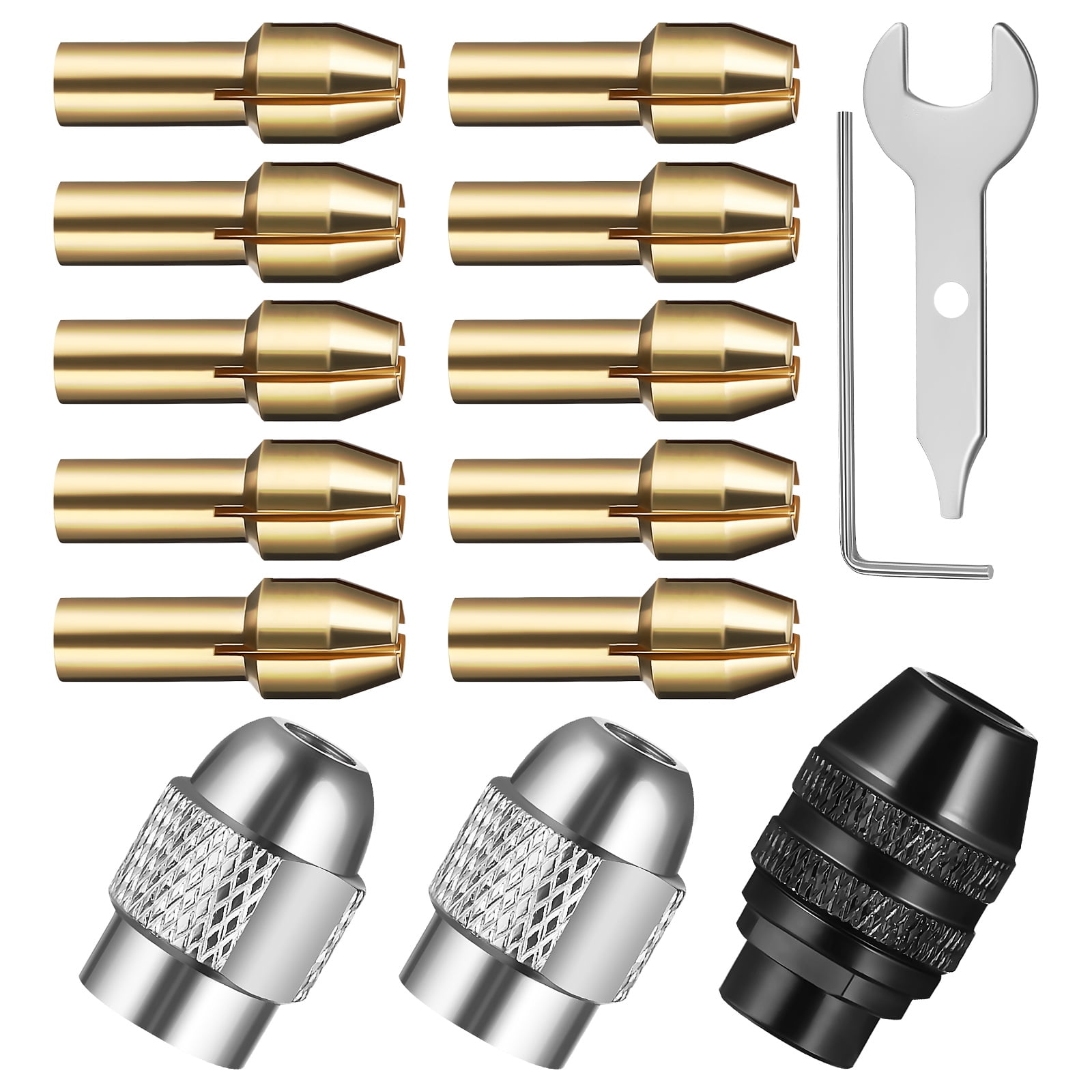 1 Set Drill Collet Die Grinder Chuck Electric Twist Drill Bit Collet ...