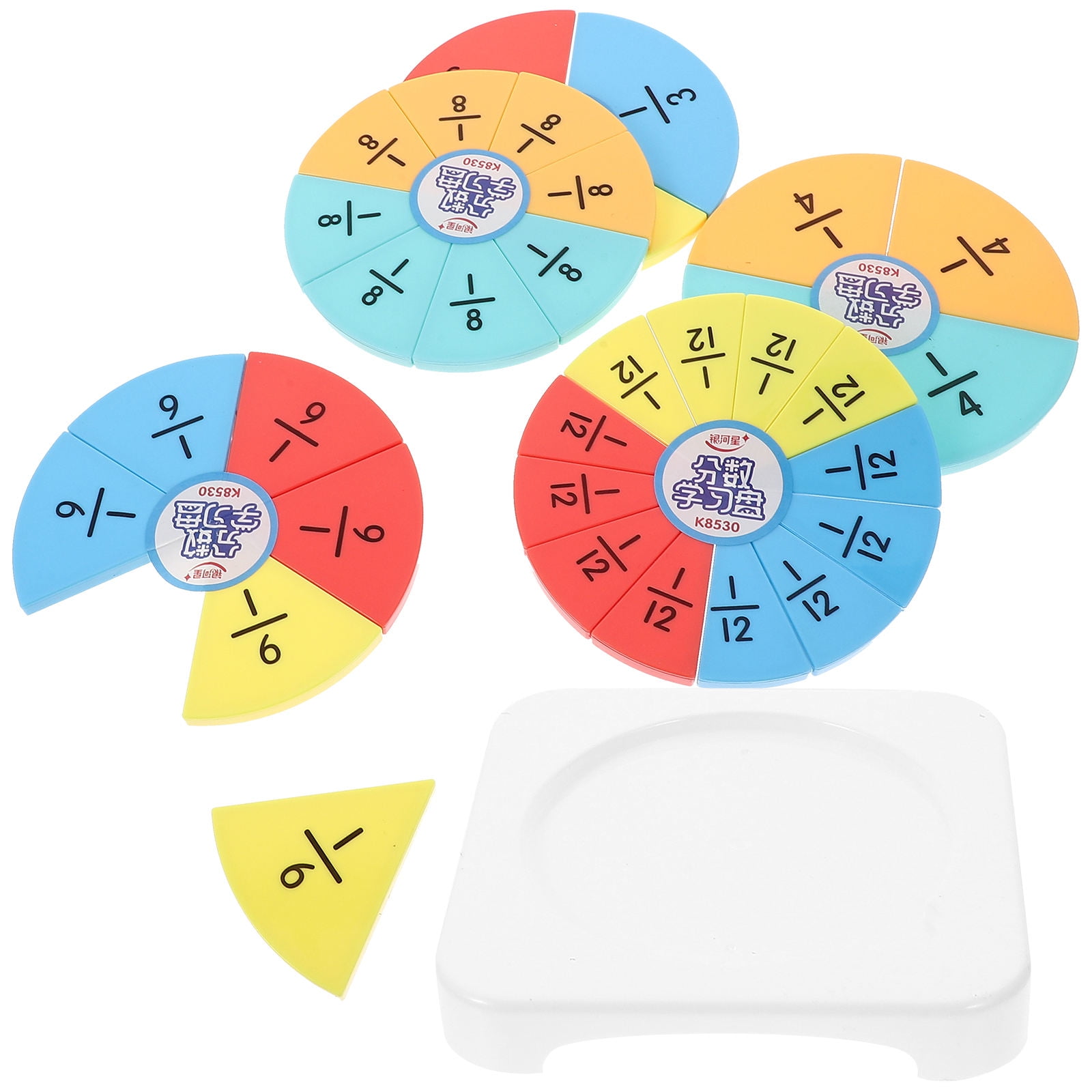 unbranded 1 Set Educational Fraction Circles Fraction Pie Puzzles Math ...