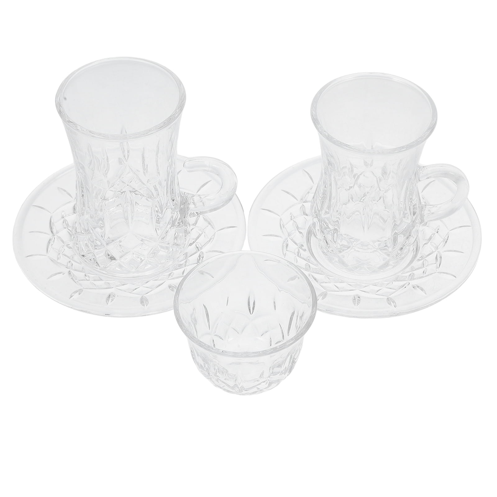 unbranded 1 Set Elegant Turkish Tea Cup Set With Saucers Glass Tea Cups ...