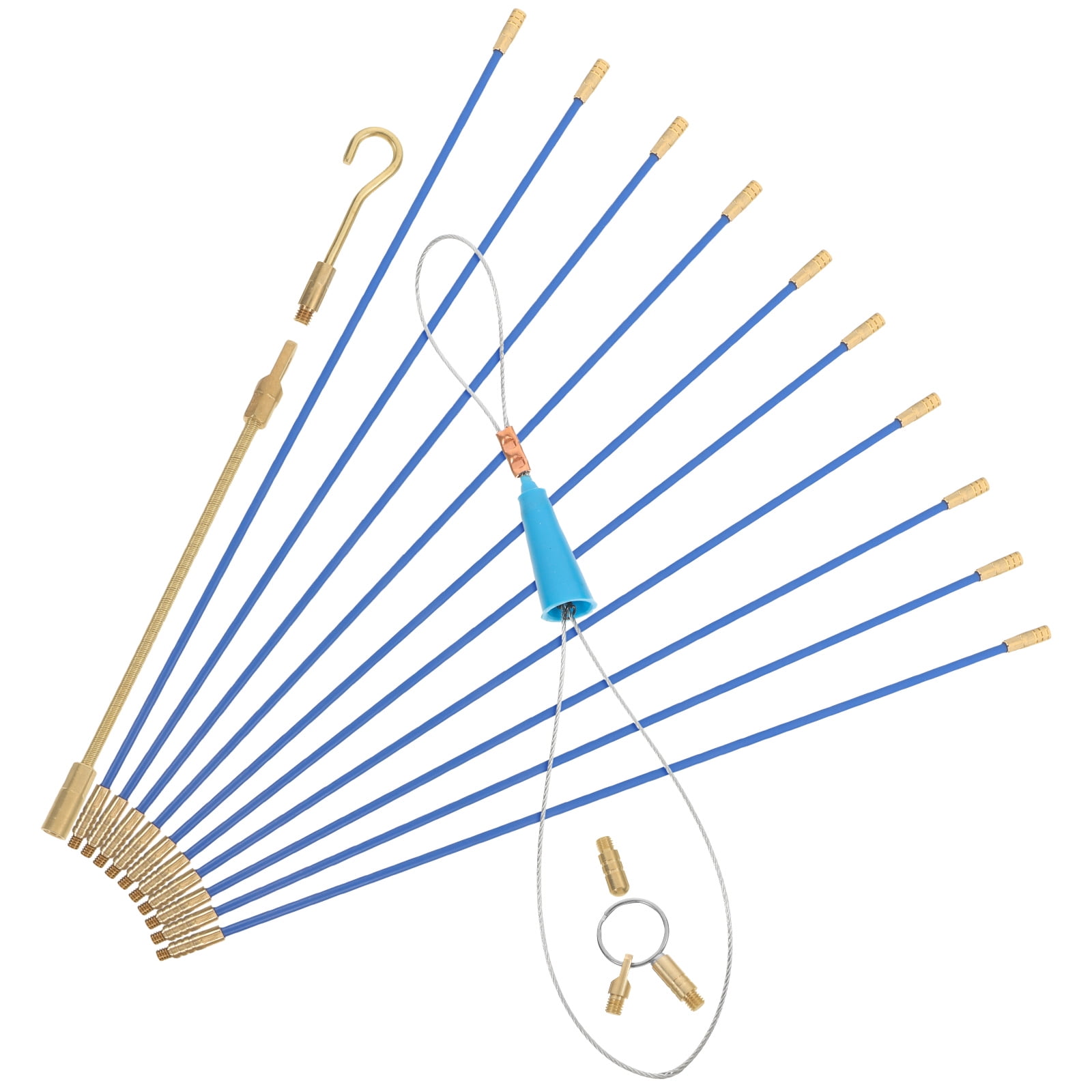 unbranded 1 Set Fiberglass Wire Running Kit Electric Fish Rods Cable ...