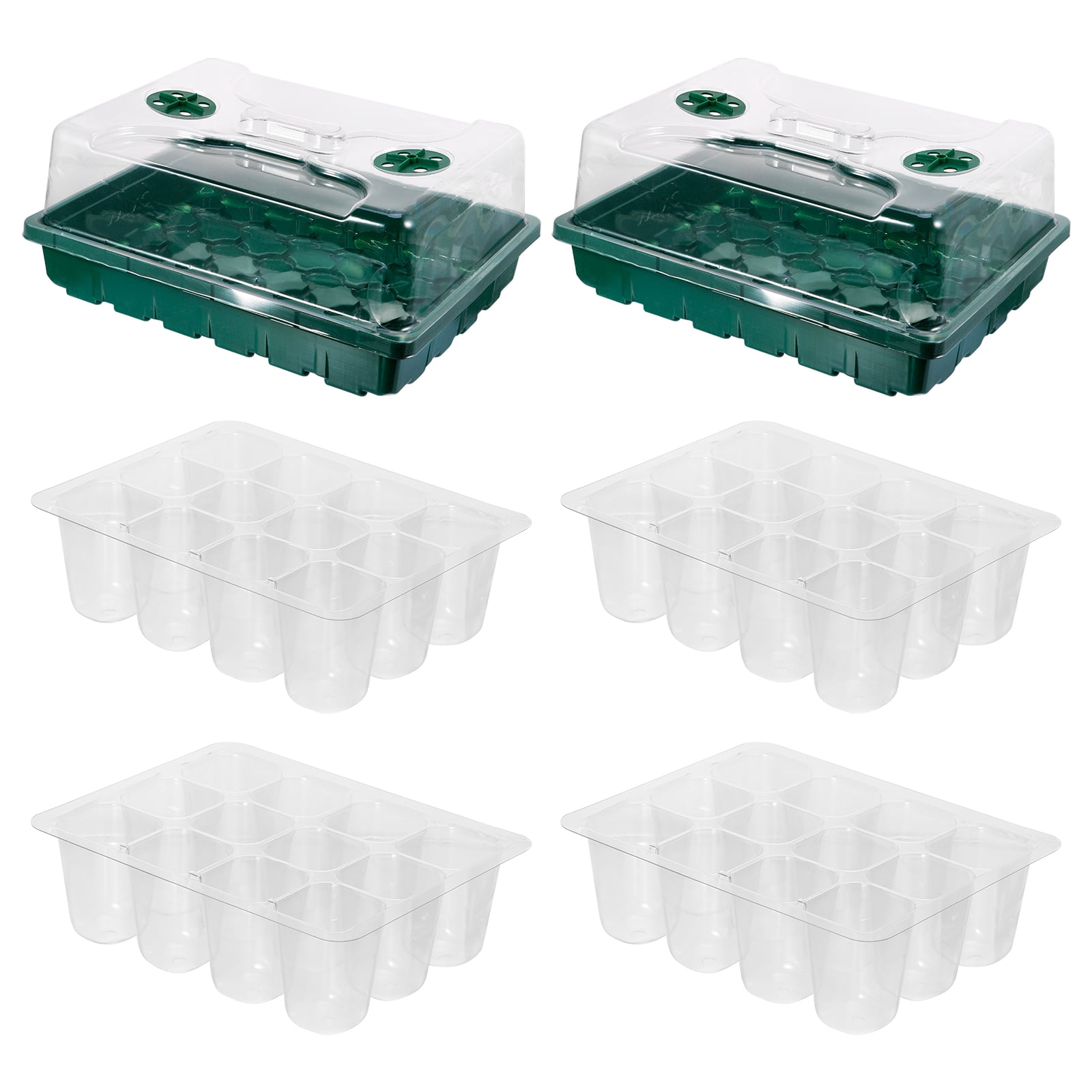 OUNONA Green Plastic Planting Tray with Proof UV Stabilised Lid for ...
