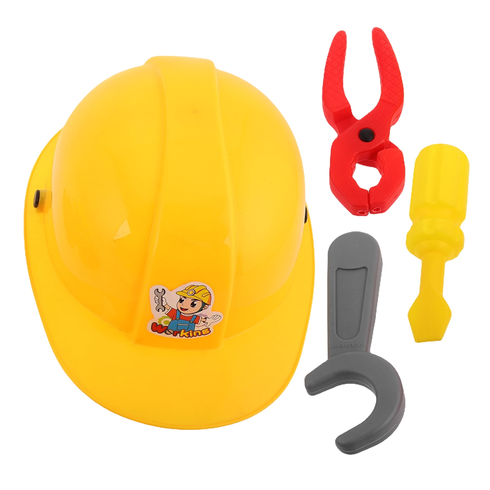 unbranded 1 Set Kids Play Tool includes Plastic Helmet Pliers ...