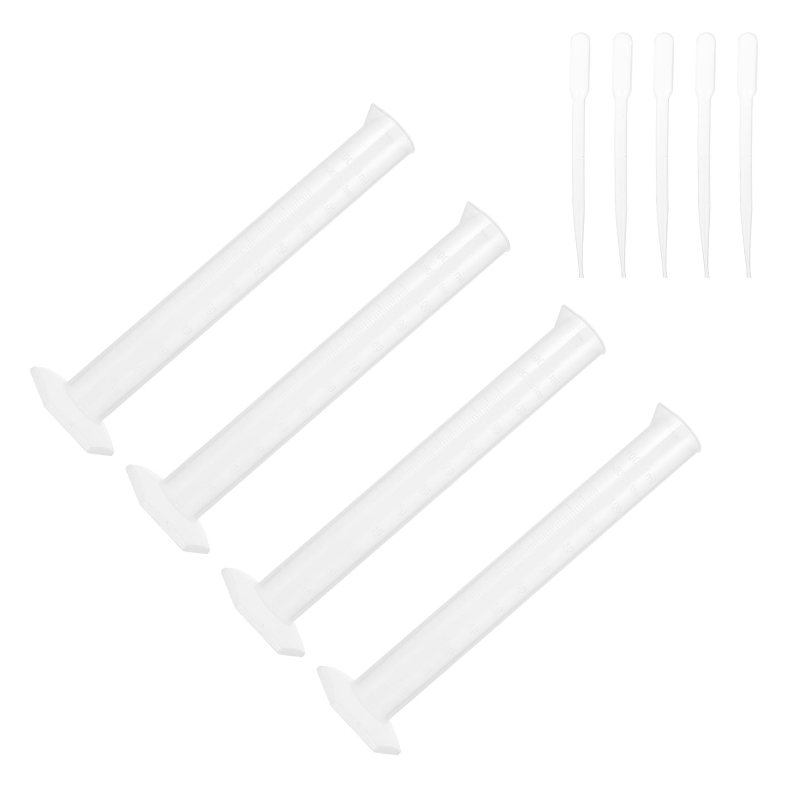 unbranded 1 Set Measuring Cylinders 100ml Laboratory Plastic Measuring Cylinders with 3ml ...