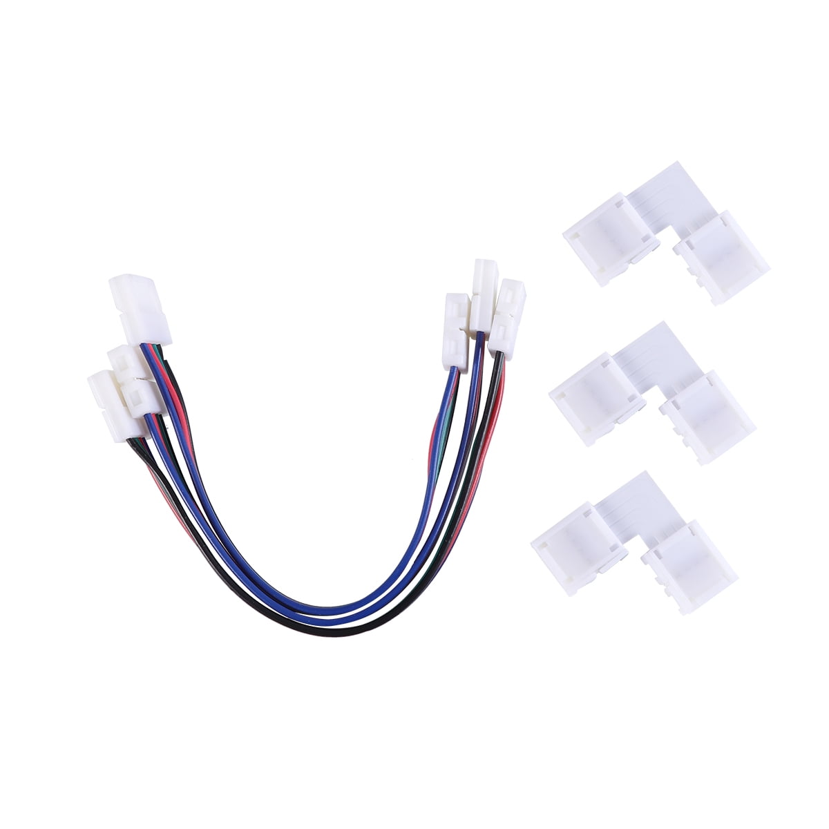 RGB LED Strip Connector 1 Set 4 Pin Jumper for Connecting 10mm Wide ...