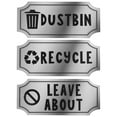 Zerodeko Garbage Can Sticker Set 12pack Waste Sorting Stickers