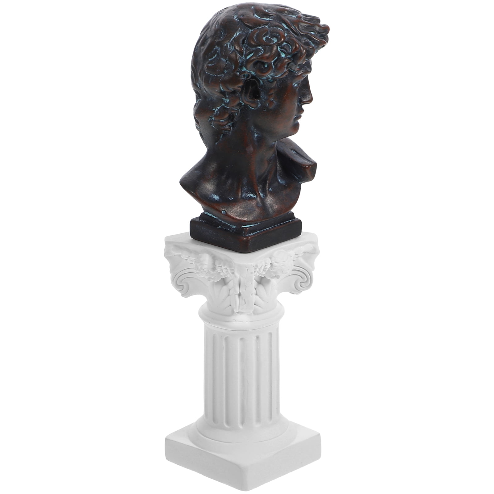 KHBUAB Home Ornaments Mini Resin Greek Statue Antique Bronze 1 Set 2 ...