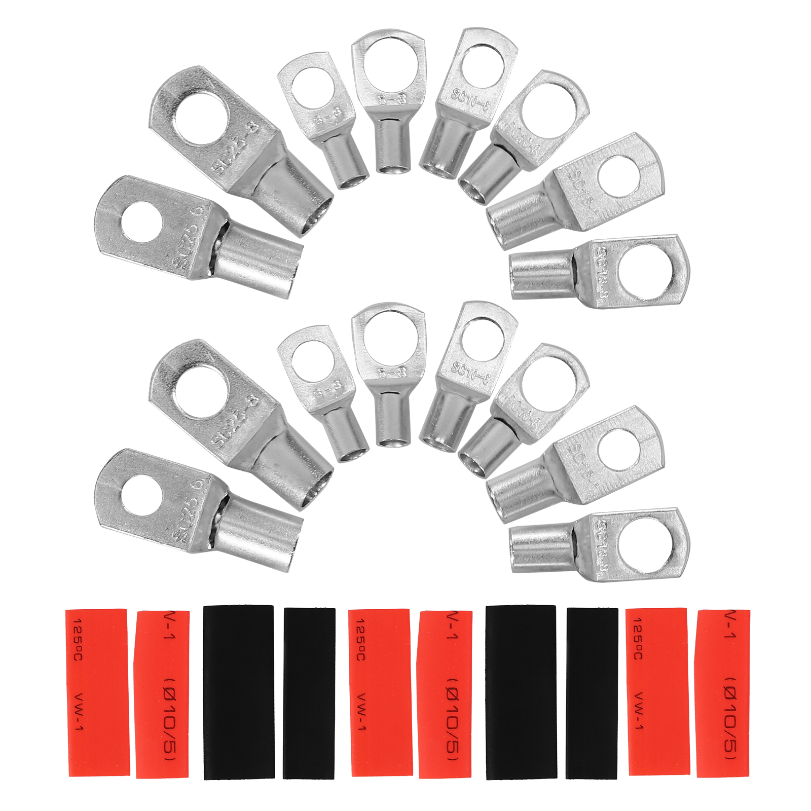 unbranded 1 Set Terminal Connectors Battery Cable Lugs Wire Terminal ...