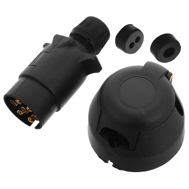 unbranded 1 Set Trailer Plug 7 Pin Wiring Plug Weatherproof Connector ...